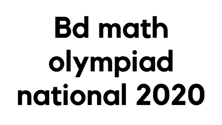 Bd Math Olympiad National 2020 Secondary Question - Bd Math